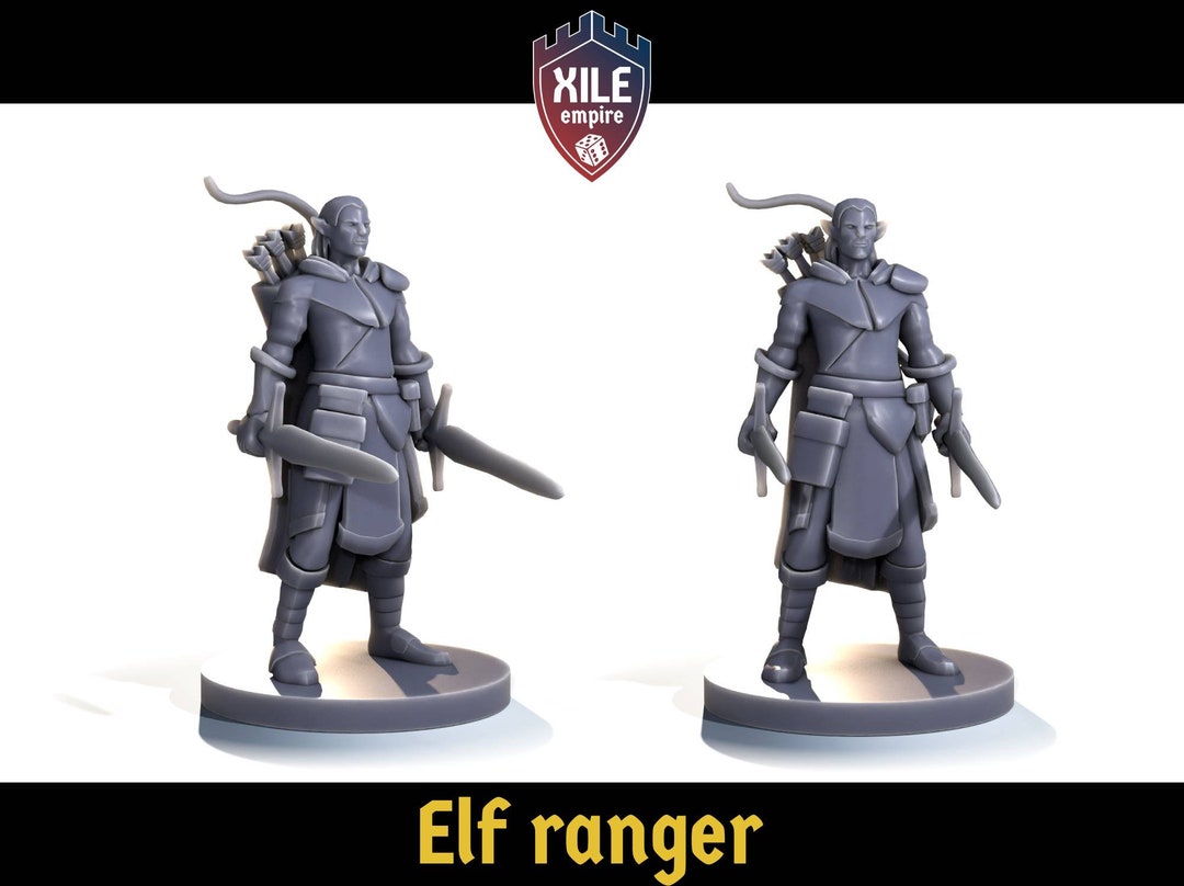 Elf Ranger (dual Wield and Bow) 28mm, D&D, Pathfinder, Mz4250 - Etsy