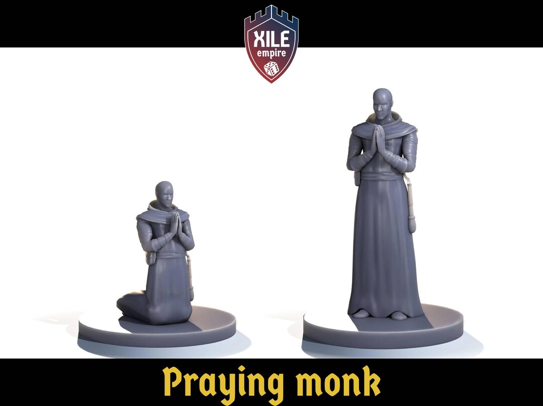 Praying Monk, D&D, Pathfinder, Mz4250 - Etsy