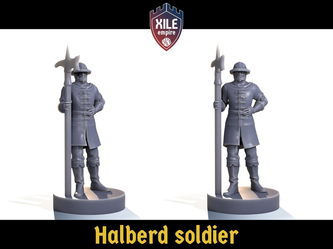 Halberd Soldier, Pick a Color - Etsy