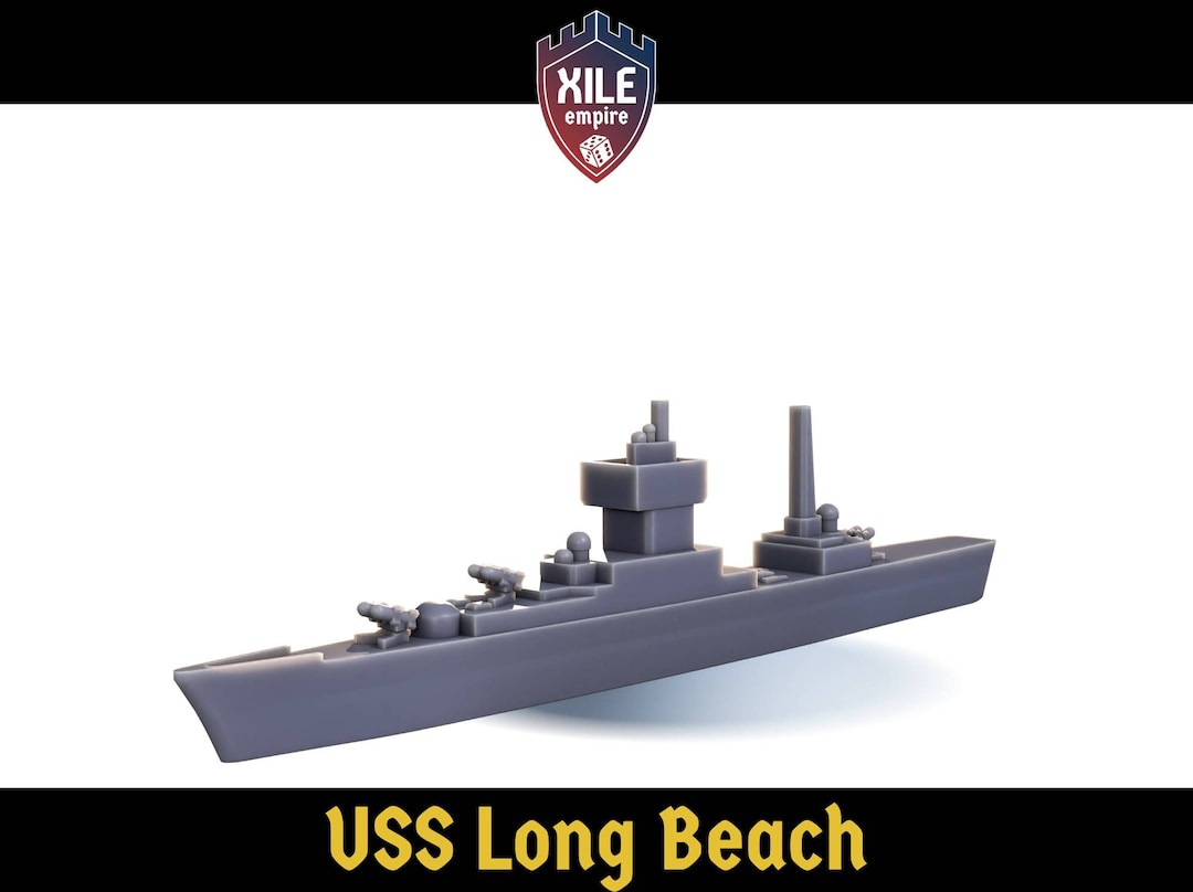 USS Long Beach (cruiser), Set of 5, Pick a Color - Etsy