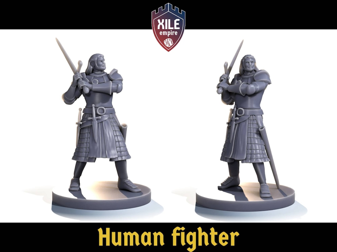 Human Fighter (two-handed Sword) 28mm, D&D, Pathfinder, Mz4250 - Etsy