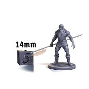 Human Barbarian (halberd) 28mm, D&D, Pathfinder, Mz4250 - Etsy