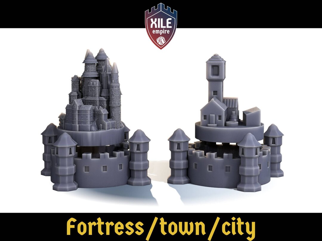 Stackable Board Game Fortress/town/city, Set of 5, Pick a Color - Etsy