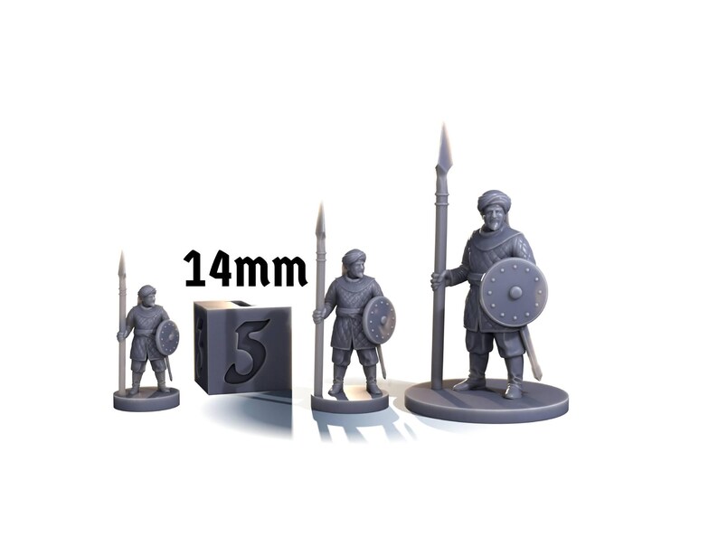 Medieval Muslim Spearman Miniature: Board Game Piece (15-28mm) - Etsy