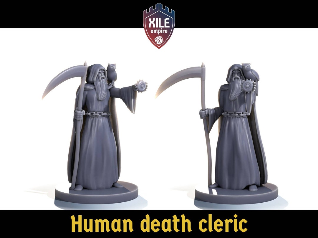 Human Death Cleric (scythe) 28mm, D&D, Pathfinder, Mz4250 - Etsy