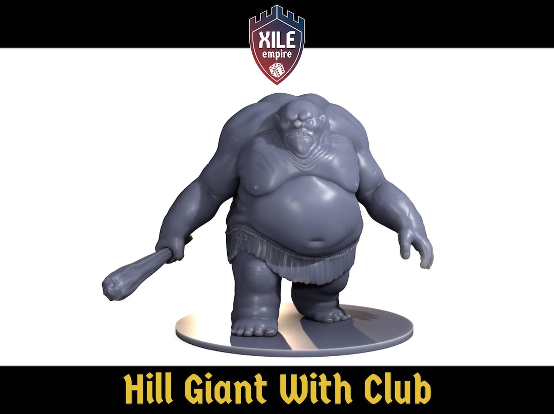Hill Giant With Club 28mm, D&D, Pathfinder, Mz4250 - Etsy