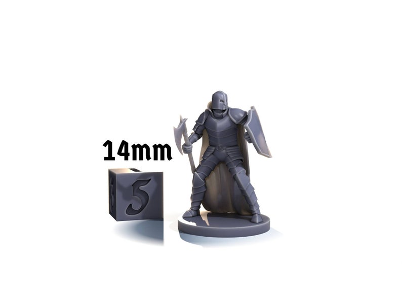 Human Fighter (axe + Shield) 28mm, D&D, Pathfinder, Mz4250 - Etsy