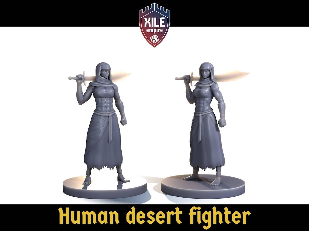 Human Female Desert Fighter 28mm, D&D, Pathfinder, Mz4250 - Etsy