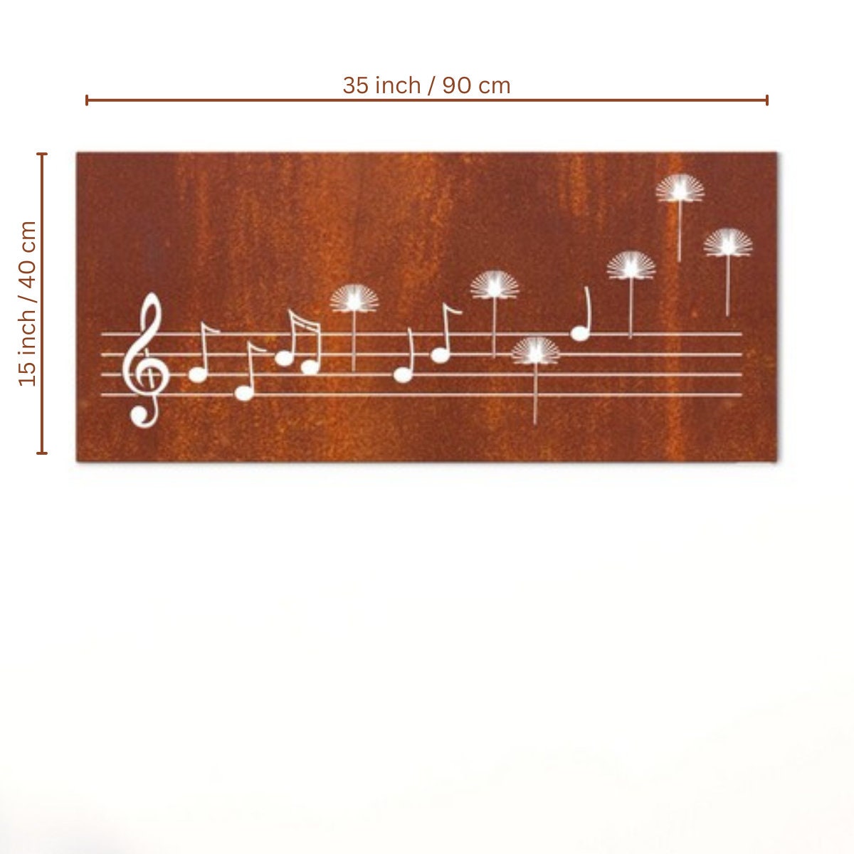 Rusted Corten Steel Music Notes Wall Art - Etsy