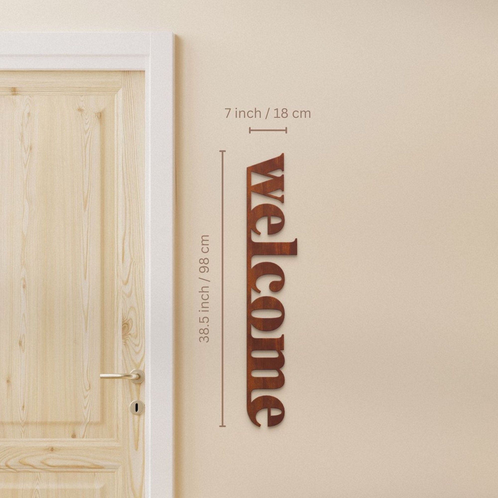 Rusty Steel Welcome Sign Wall Art - Etsy