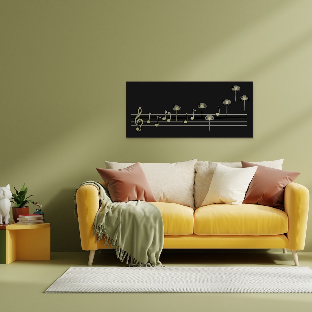 Metal Music Notes Wall Art Steel Wall Hanging Treble Clef - Etsy