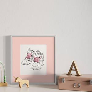 Pink High Tops Art Print digital File - Etsy