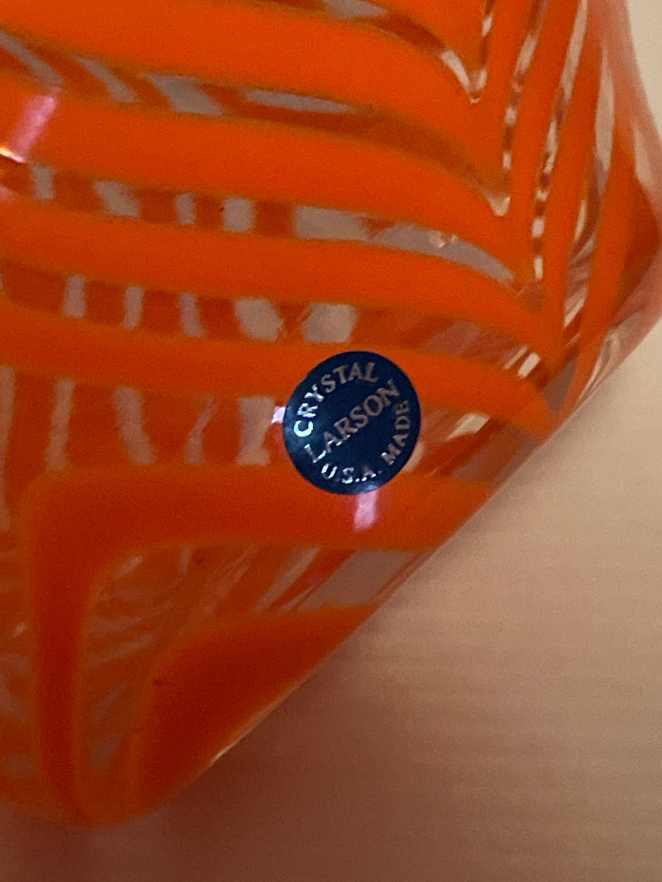 Larson Hand Blown Crystal Art Glass Fluted Vase - Etsy