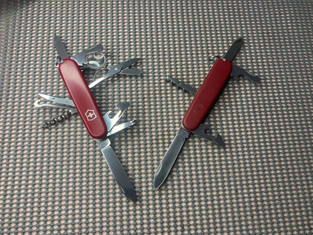 2 Knives Victorinox Explorer Swiss Army Knife 91mm and Spartan 91 Mm - Etsy