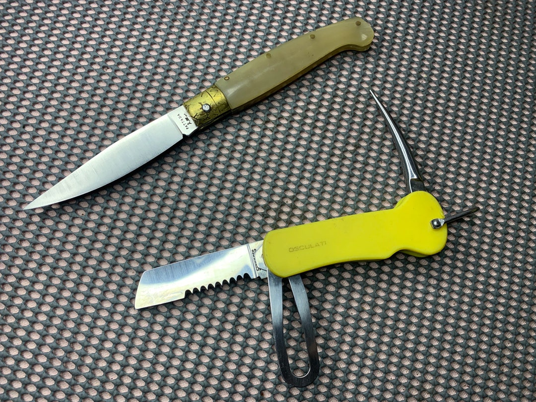 2 Knives LA Pattadesa Sardinian Pattada Knife and Osculati Folding Sail ...