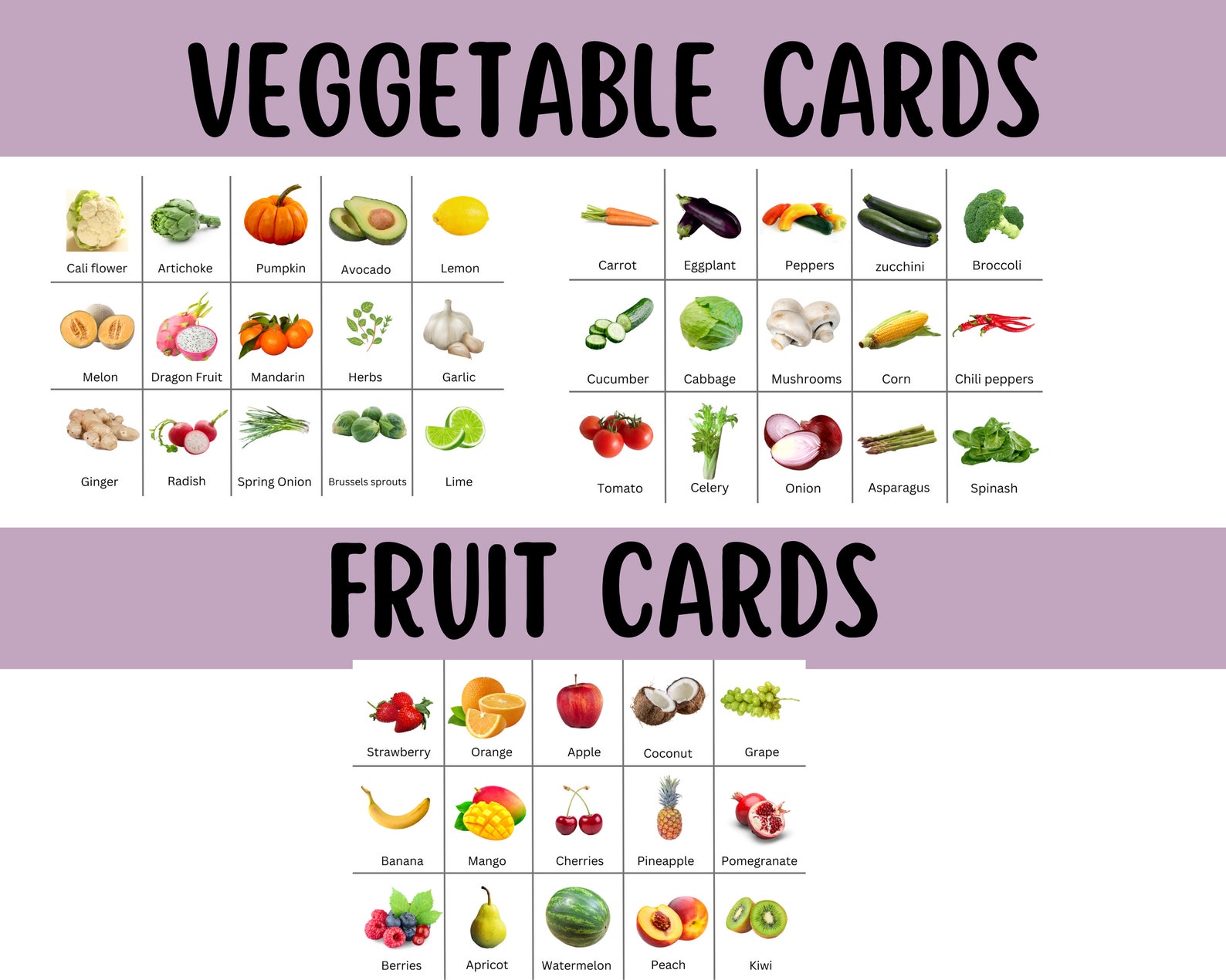 225 Printable Food Images for Kids | Meal Planning Boards | Fun ...