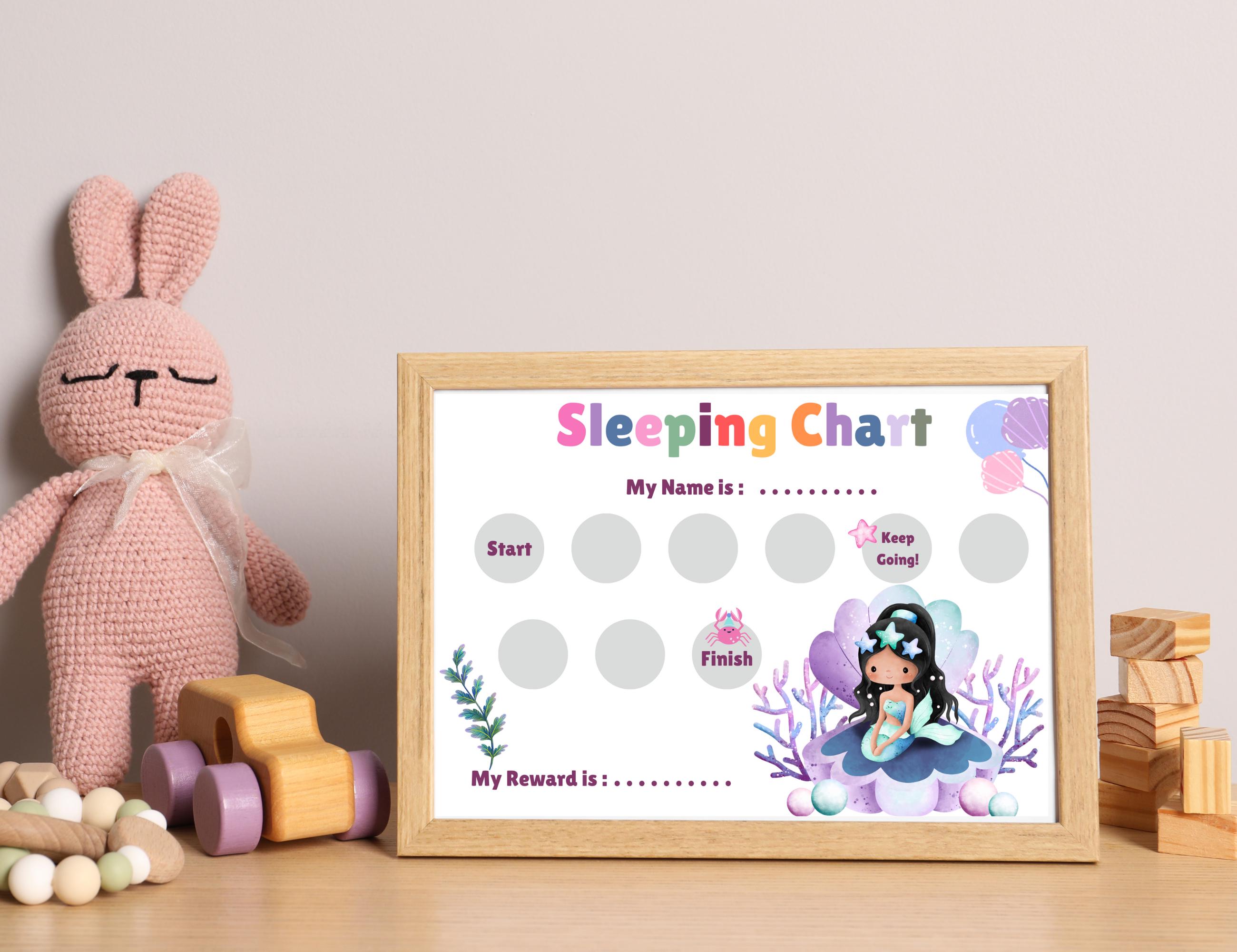 Set of 4 Sleep Reward Chart, Sleep Through the Night Chart, Girl Good ...