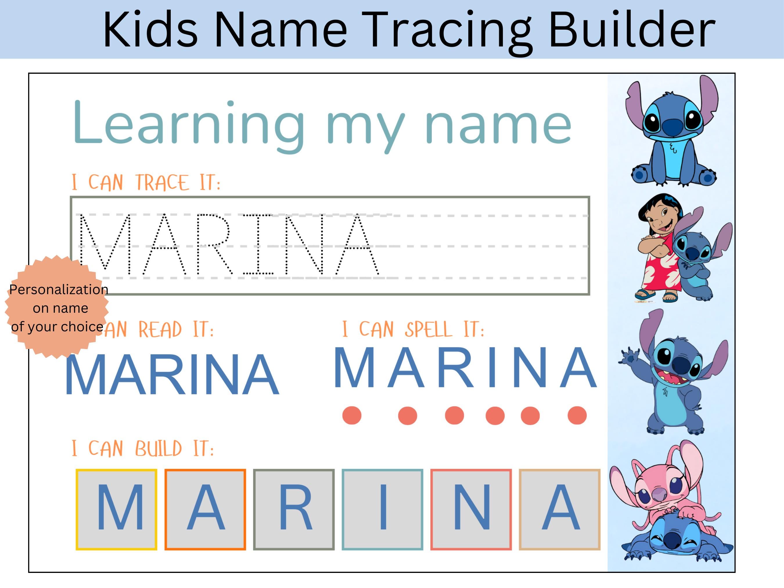 Personalized Name Tracing Builder, EDITABLE I Can Spell My Name Puzzle ...