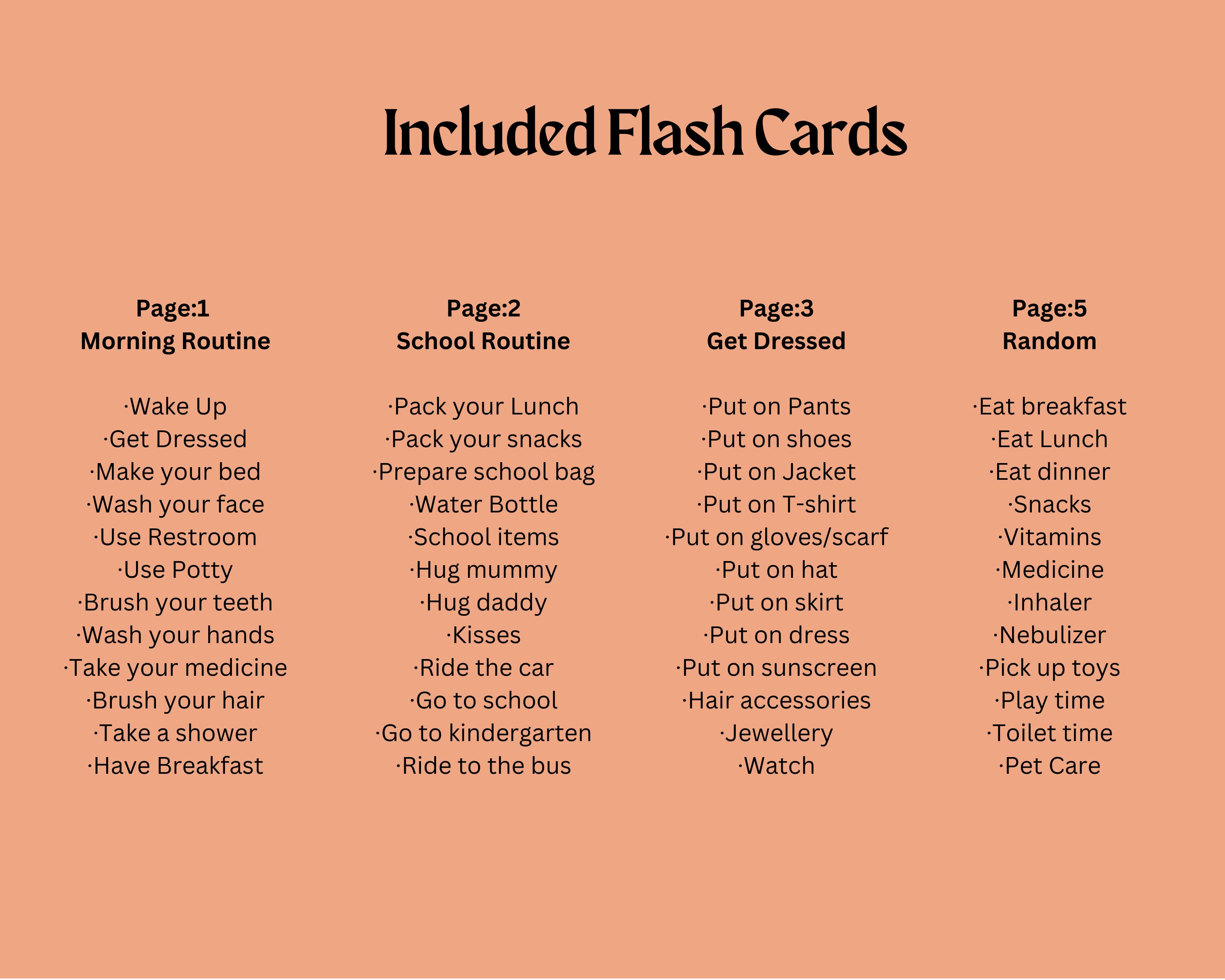 48 Morning Routine Cards for Kids, Rise and Shine Flash Cards,visual ...