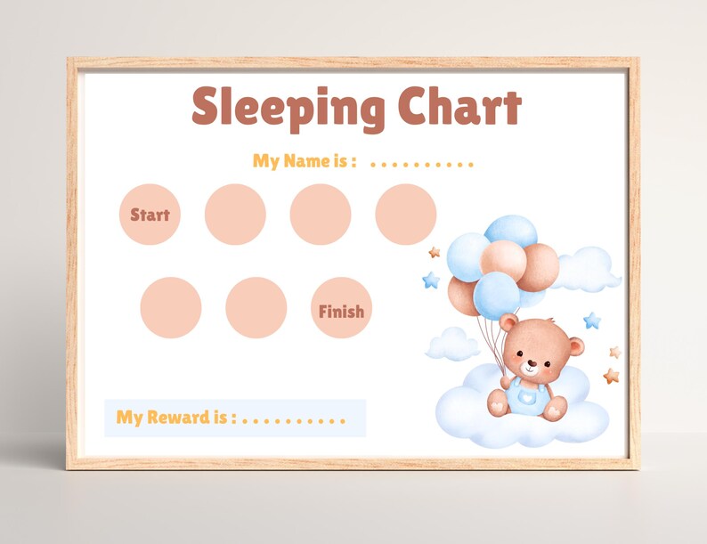Set of 4 Sleep Reward Chart, Sleep Through the Night Chart, Girl Good ...