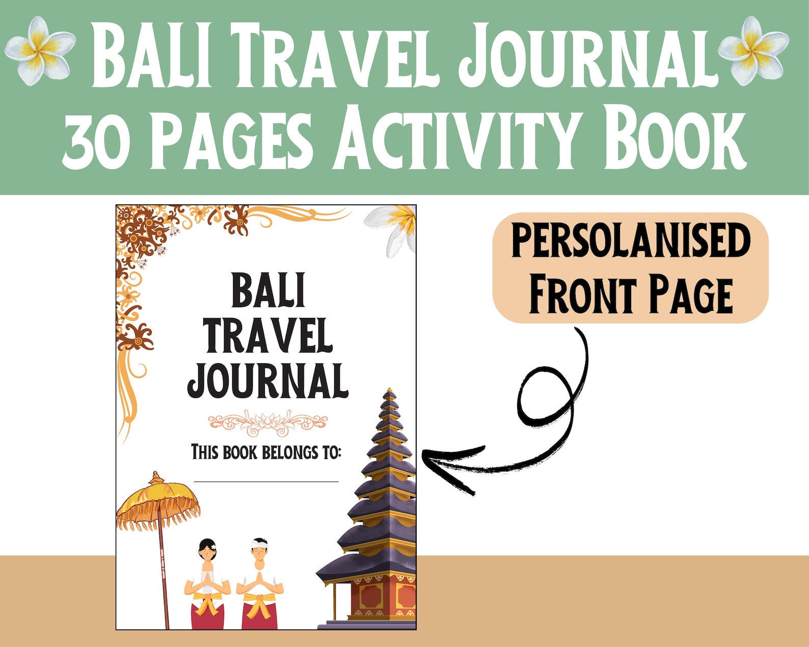 Bali Travel Journal, Kids Travel Activities,printable Coloring and ...