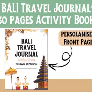 Bali Travel Journal, Kids Travel Activities,printable Coloring and ...