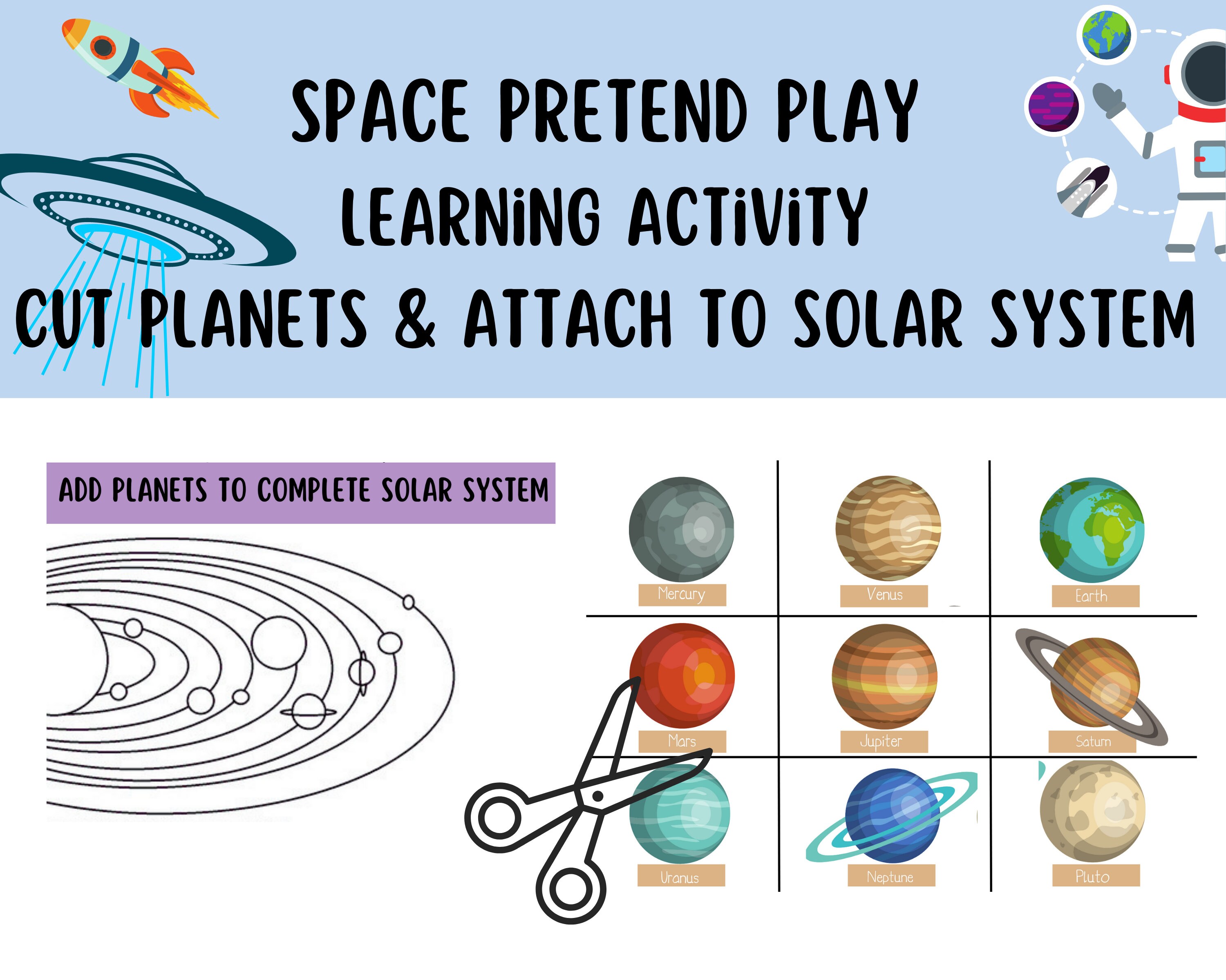 Space Station Pretend Play Printable, Space Dramatic Play, Kids Daycare ...