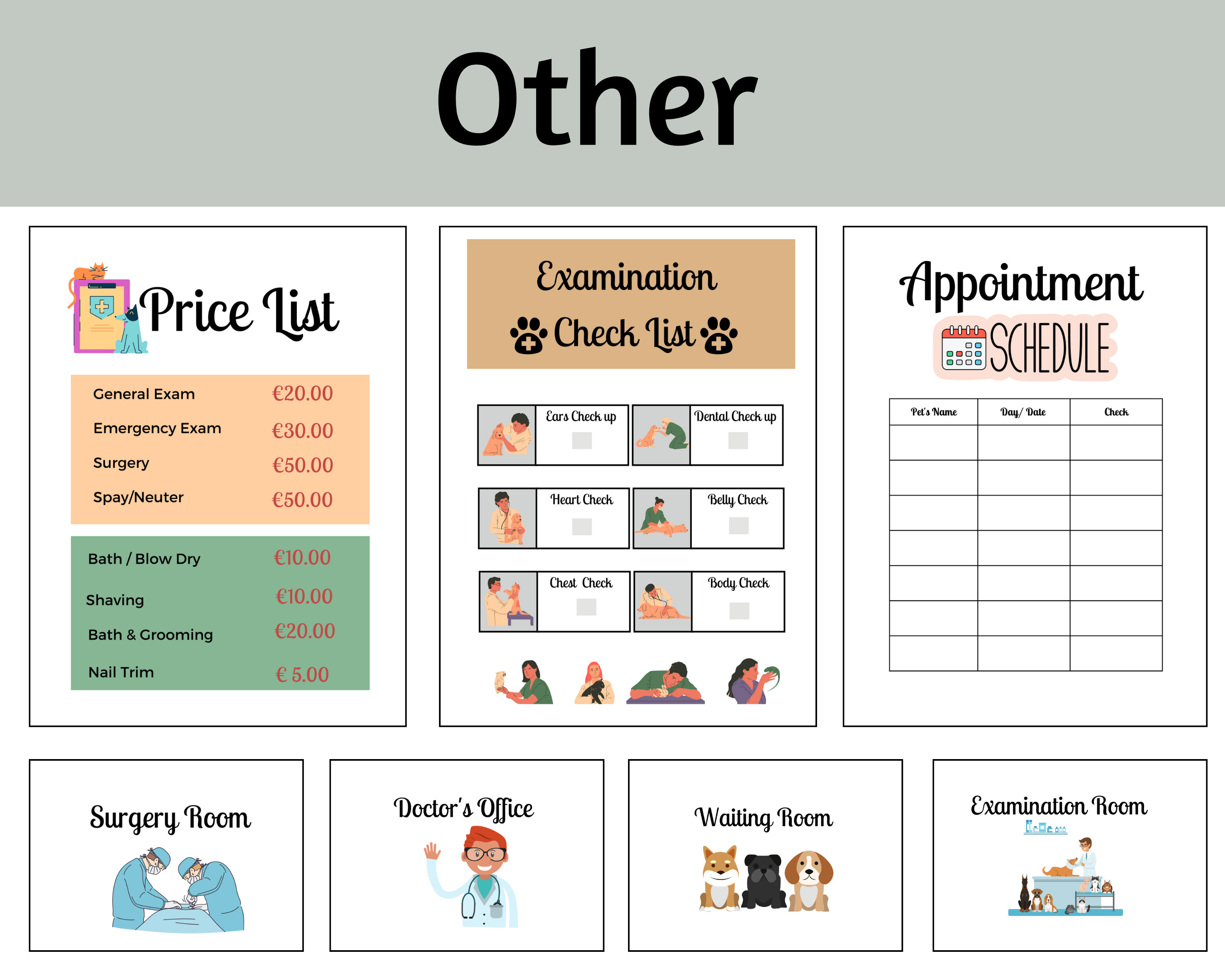 Dramatic Play, Pretend Play Vet Clinic Set, Pet Hospital Pretend Play ...