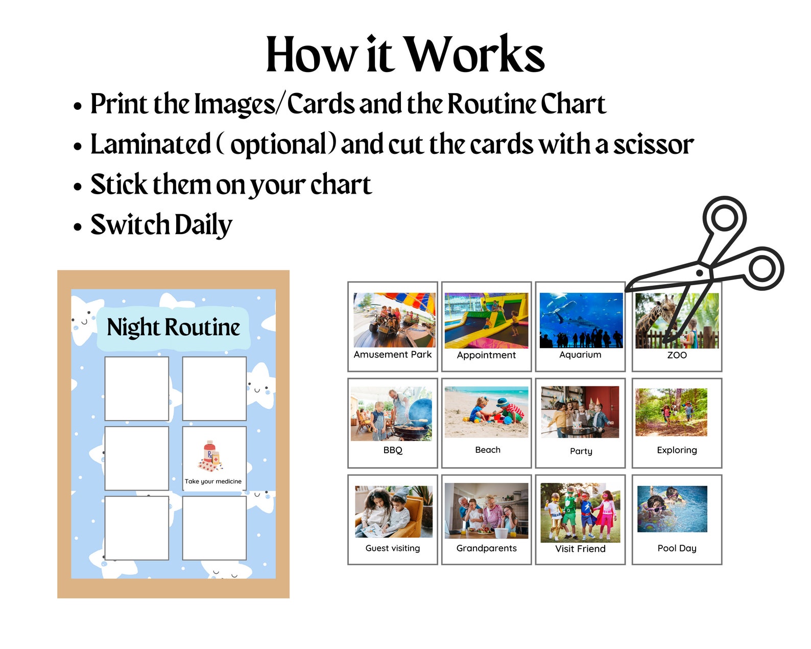 156 Daily Kids Routine Pecs + 6 Boards ,visual Aid Schedule, Behavior ...