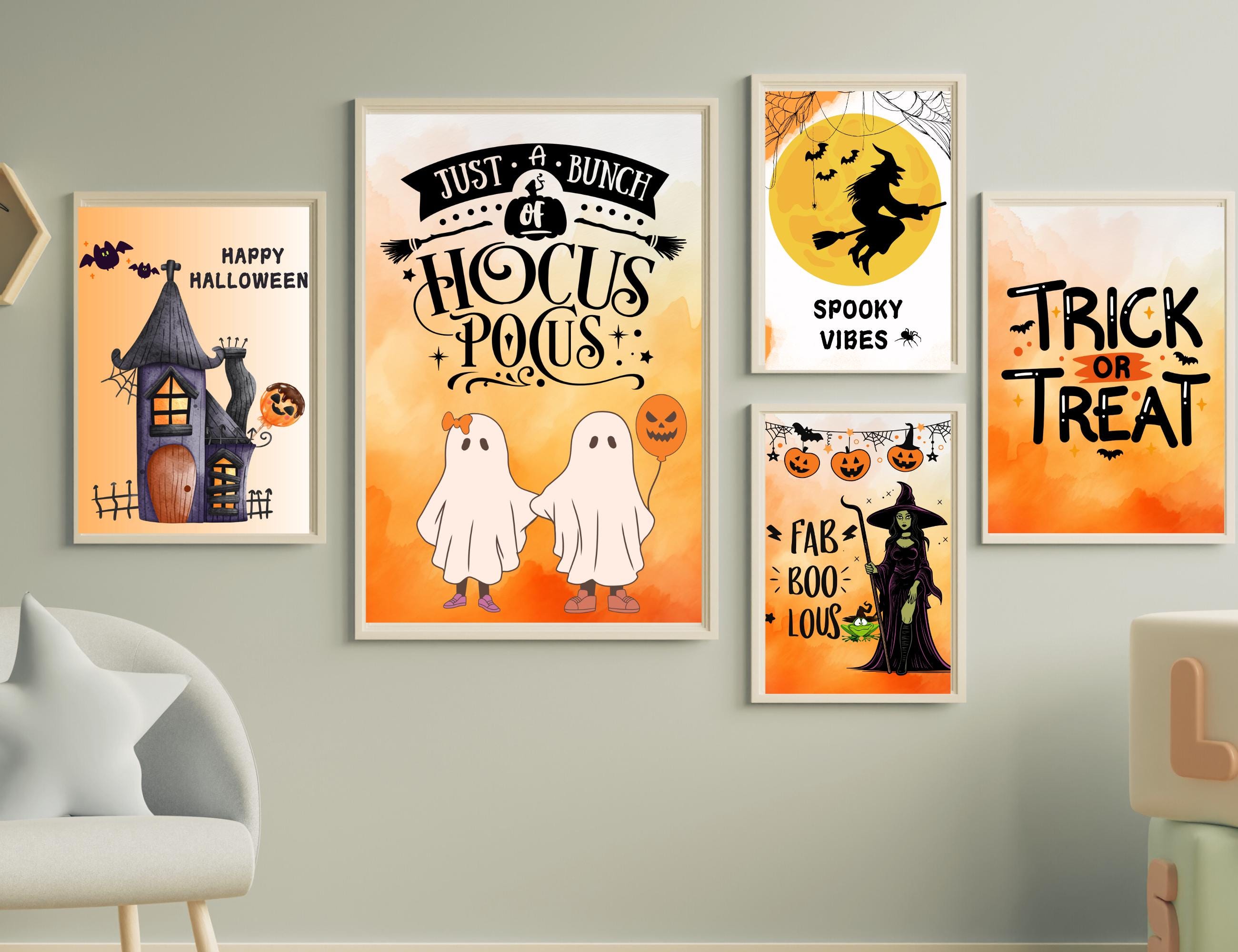 Halloween Classroom Decor Print Set of 12 Pages Kids Nursery Halloween ...