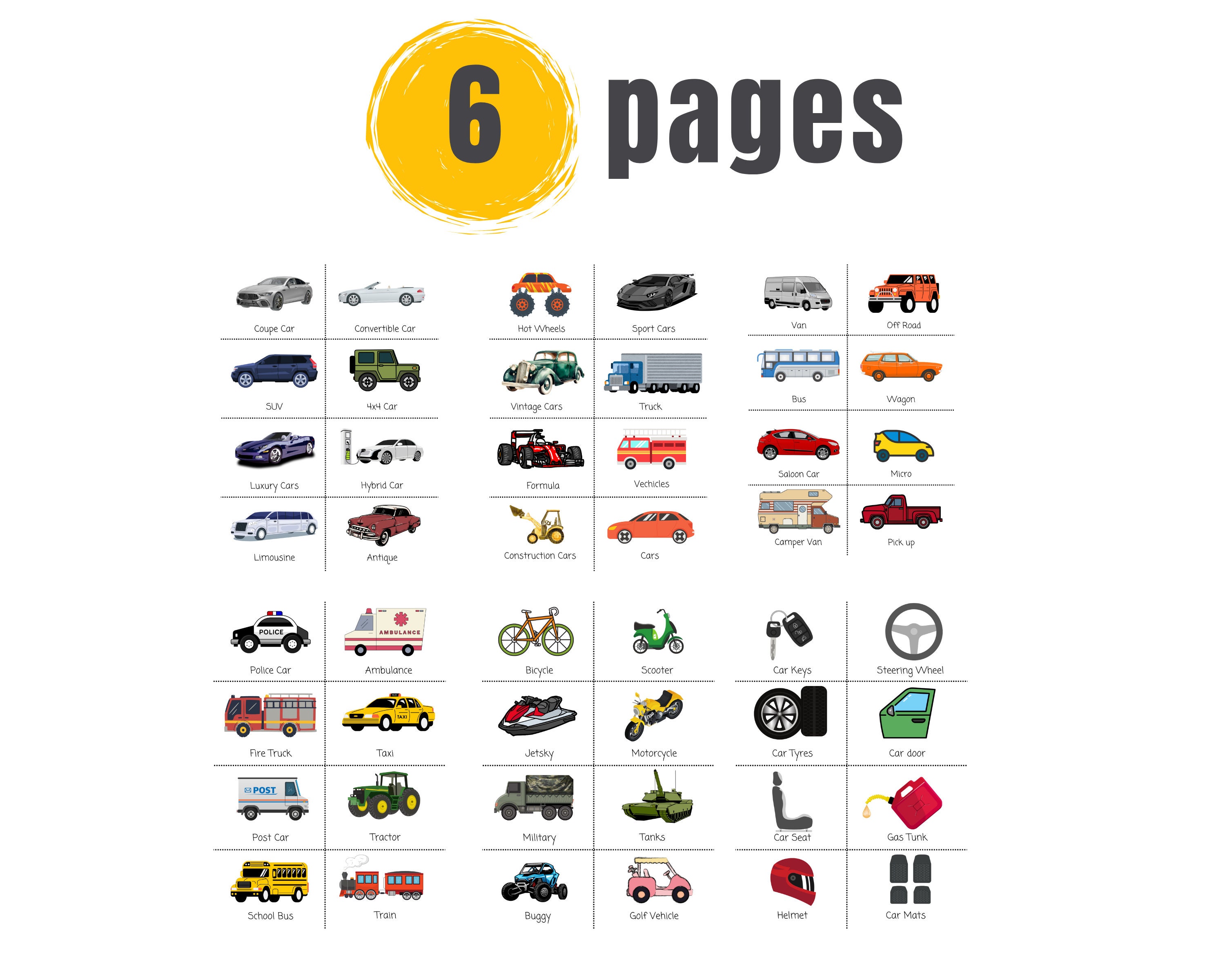 Printable Toy Car Organization Labels | Playroom Storage Bin Tags ...