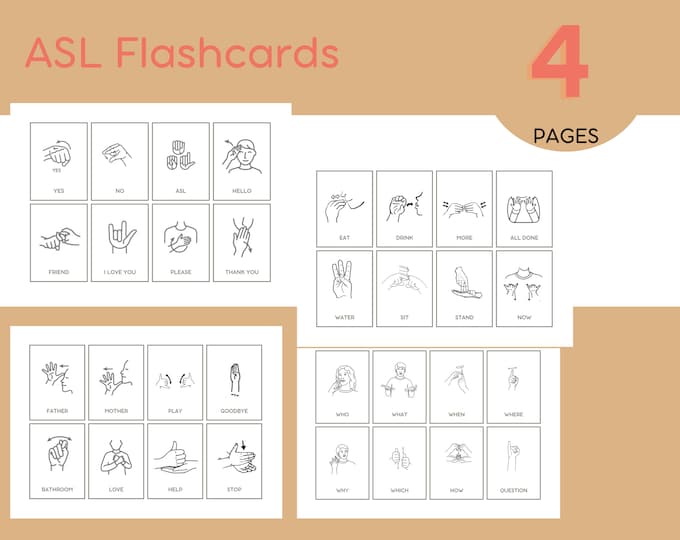 FRENCH ASL Hand Gestures | Hand Signs | Sign Language Flashcards ...