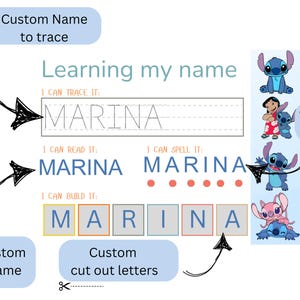Personalized Name Tracing Builder, EDITABLE I Can Spell My Name Puzzle ...