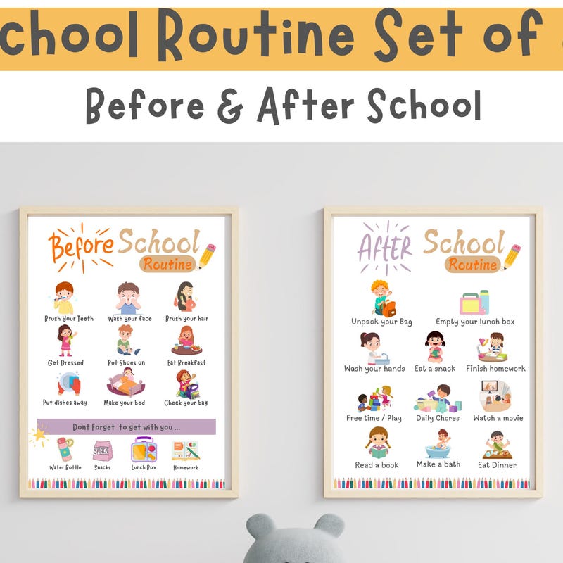 After School Routine - Etsy
