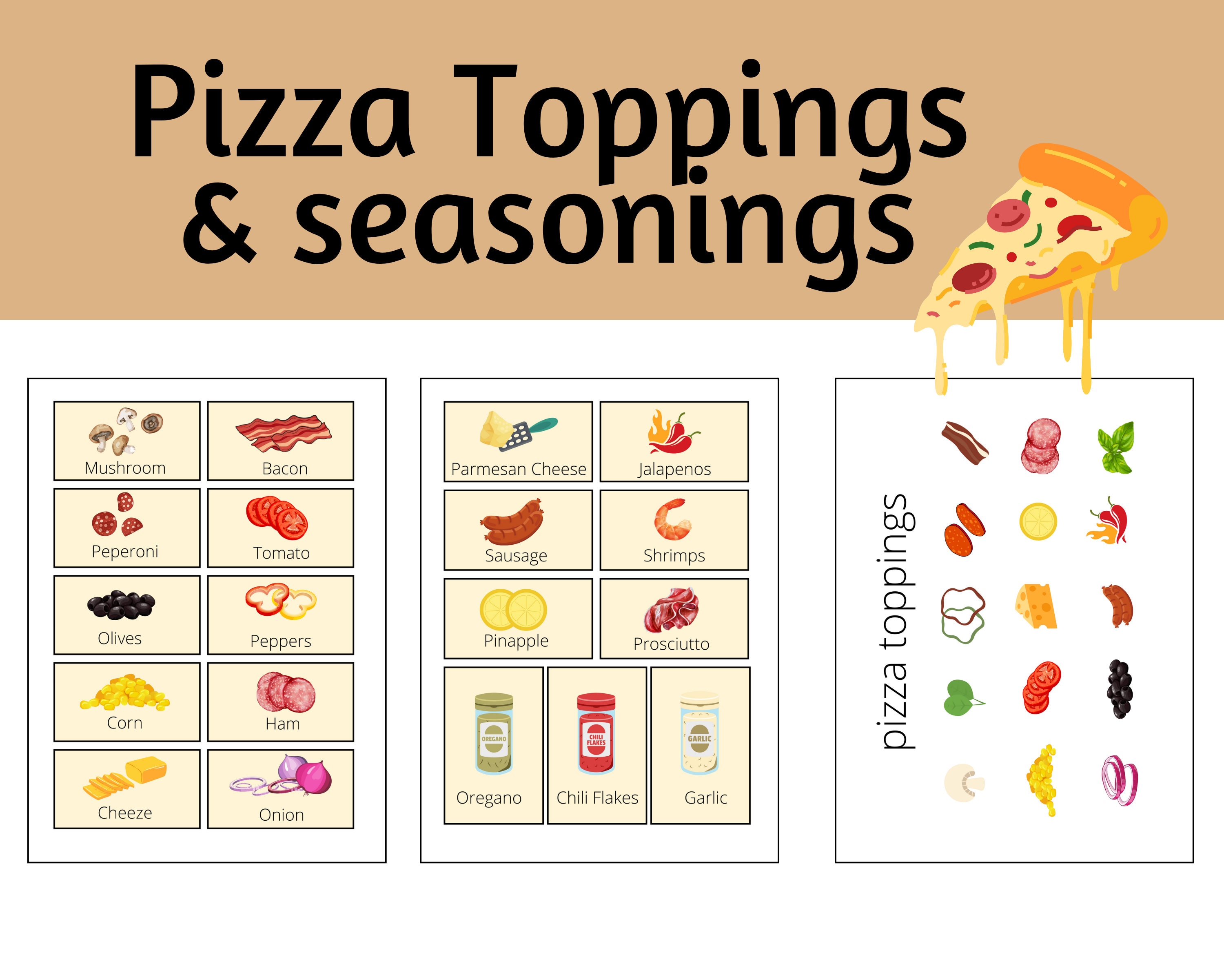 Printable Pizza Restaurant Dramatic Play Set | Pretend Play Menu, Order ...