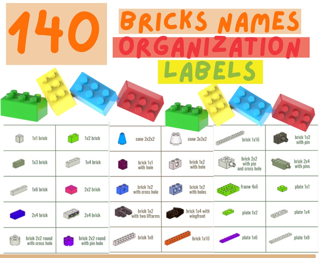 Building Bricks Organization Labels | Trofast Bin Storage | Bricks ...
