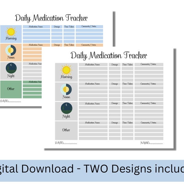 Post Surgery Medication Tracker - Etsy
