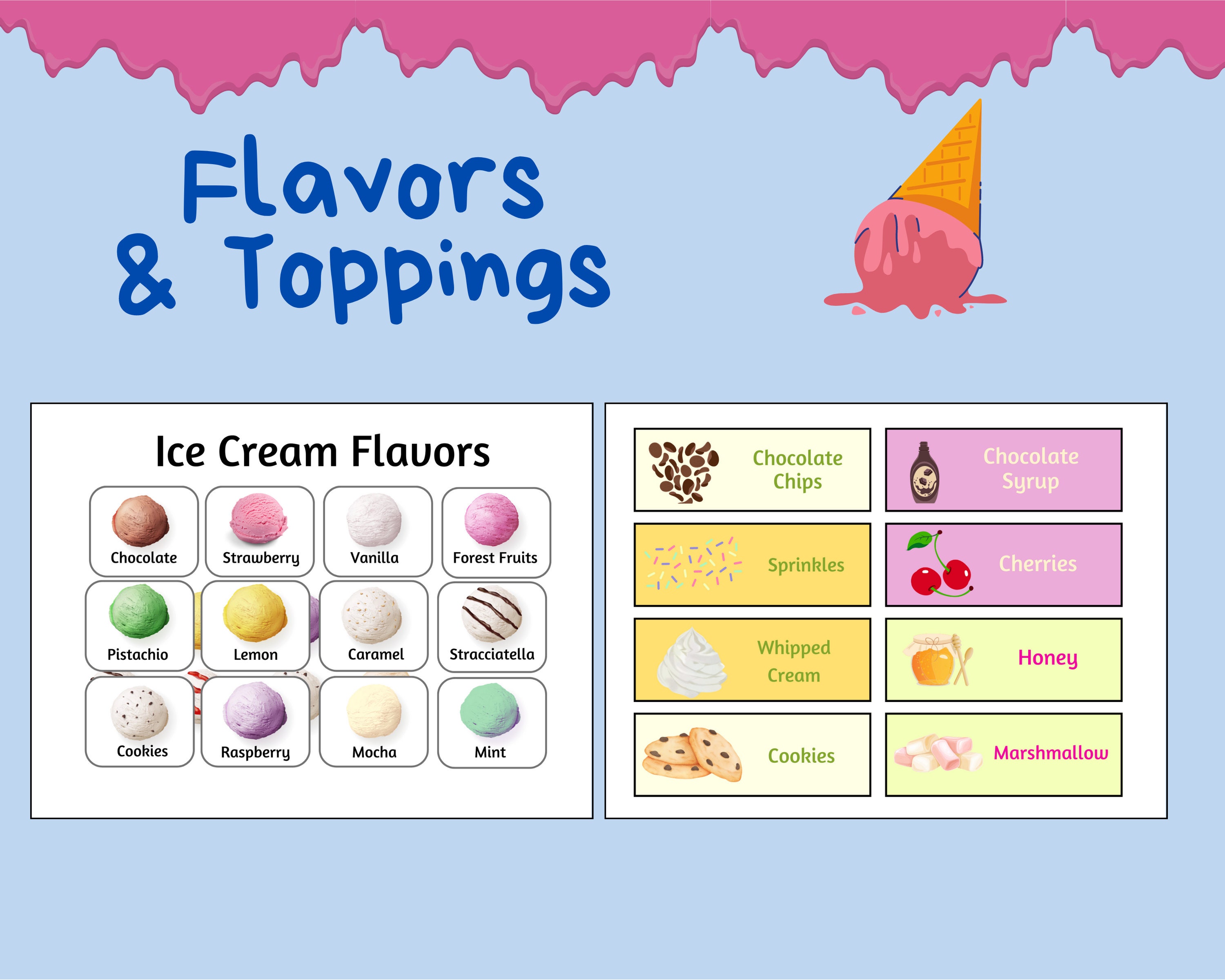 Pretend Play Ice Cream Shop Dramatic Play Kit Summer Activity Preschool ...