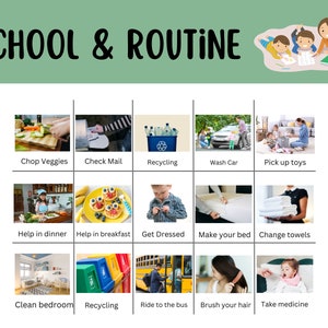 180 Chore Pecs REAL IMAGES+ 4 Choice Boards, Daily Chore Cards,toddler ...