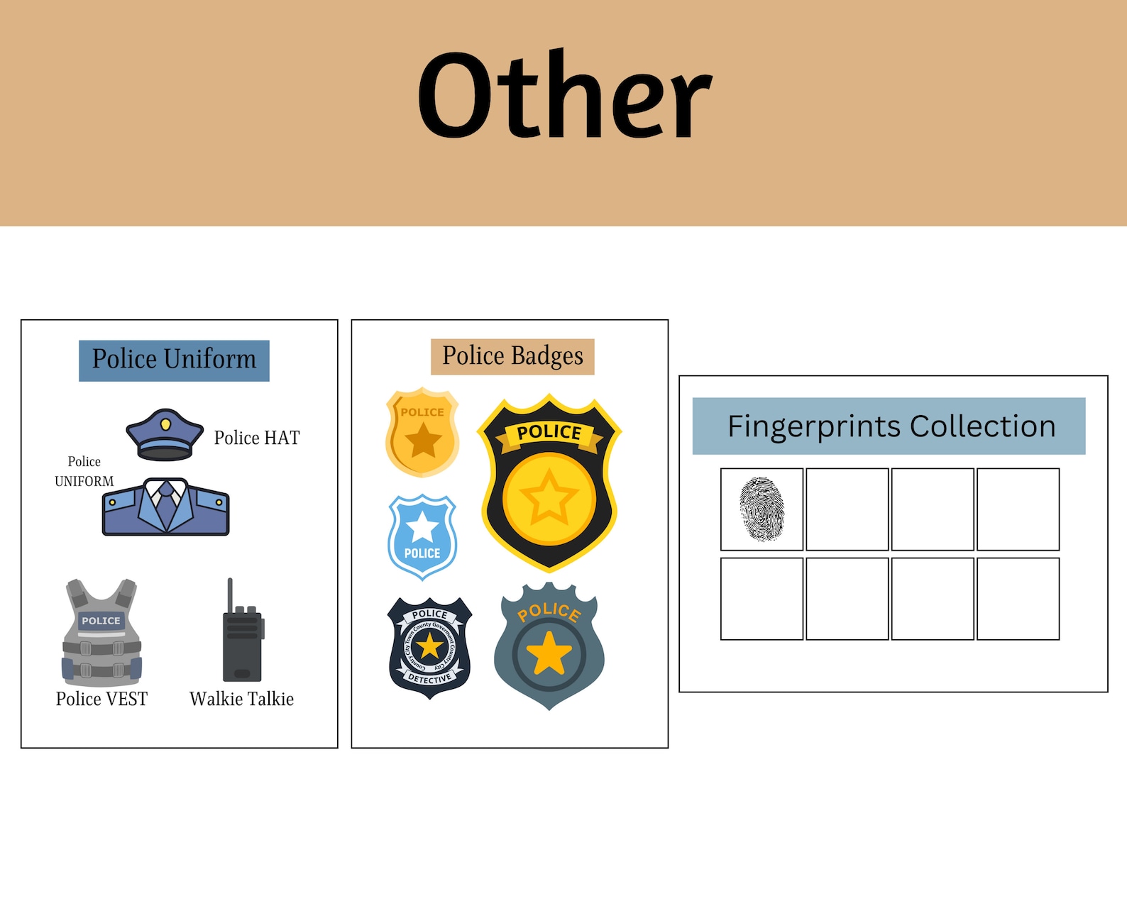 Police Officer Learning Role Play, Pretend Play, Toddler Dramatic Play ...