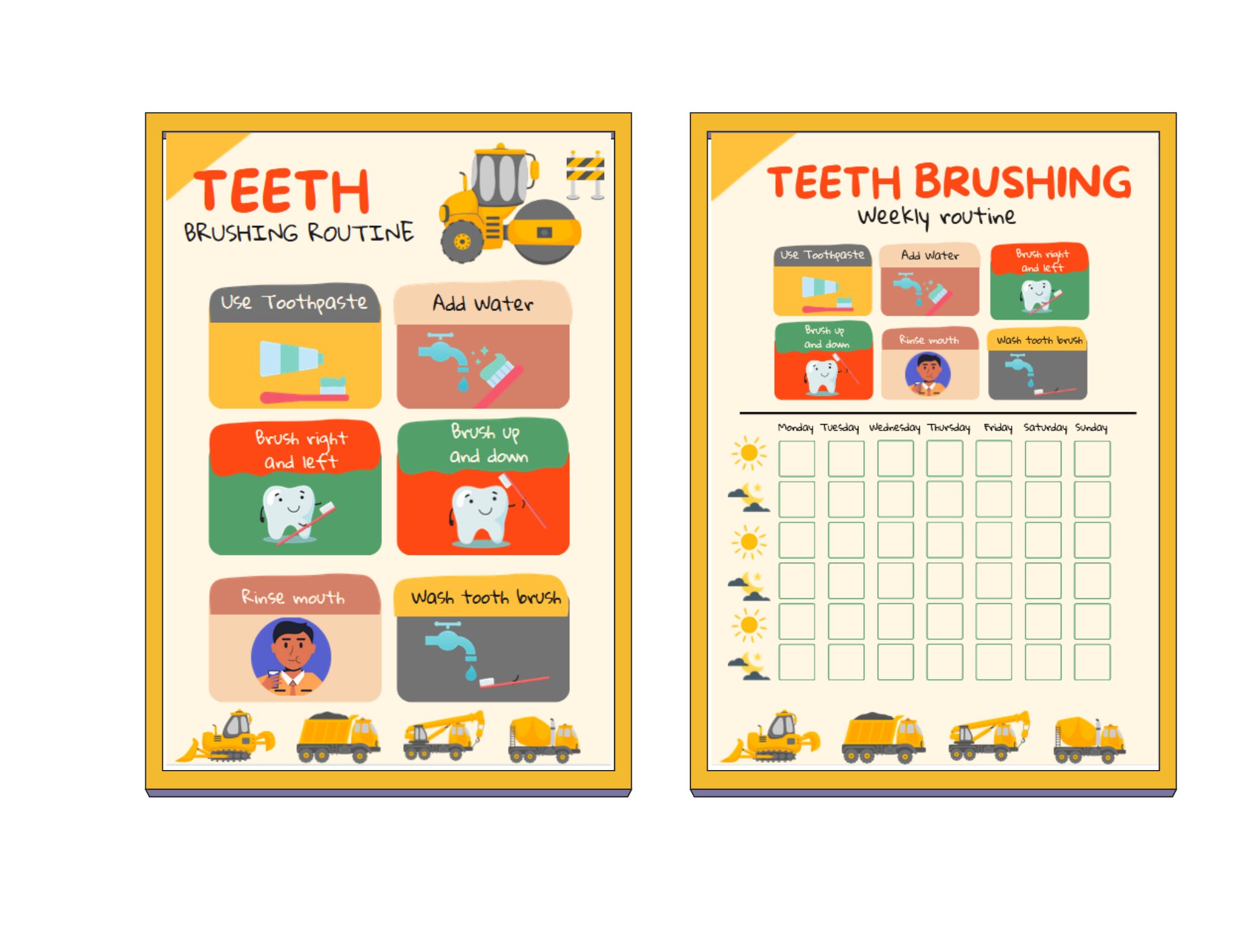 Potty Reward Chart Kit Construction Potty Training Chart - Etsy