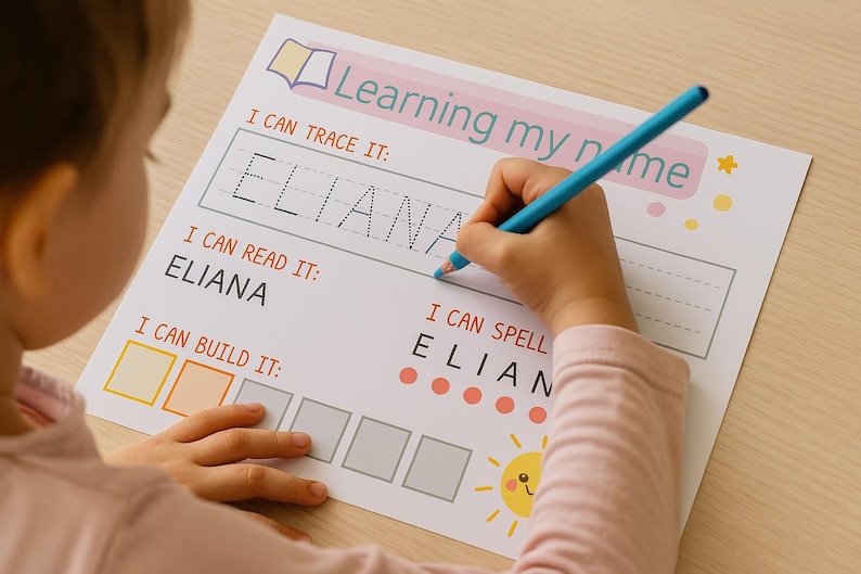 Personalized Name Tracing Builder, EDITABLE I Can Spell My Name Puzzle ...