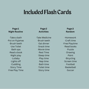 36 Kids Evening Bedtime Routine Flashcards, Kids Activity Chart ...