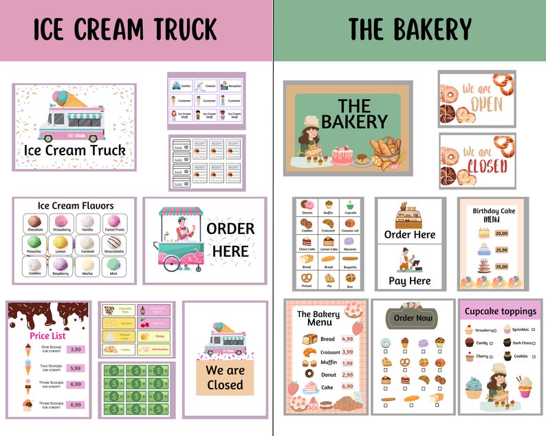 Printable Pretend Play Bundle | 10 Dramatic Play Sets for Kids | Role ...