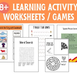 Spain Travel Activities, Kids Printable Worksheets for Barcelona ...