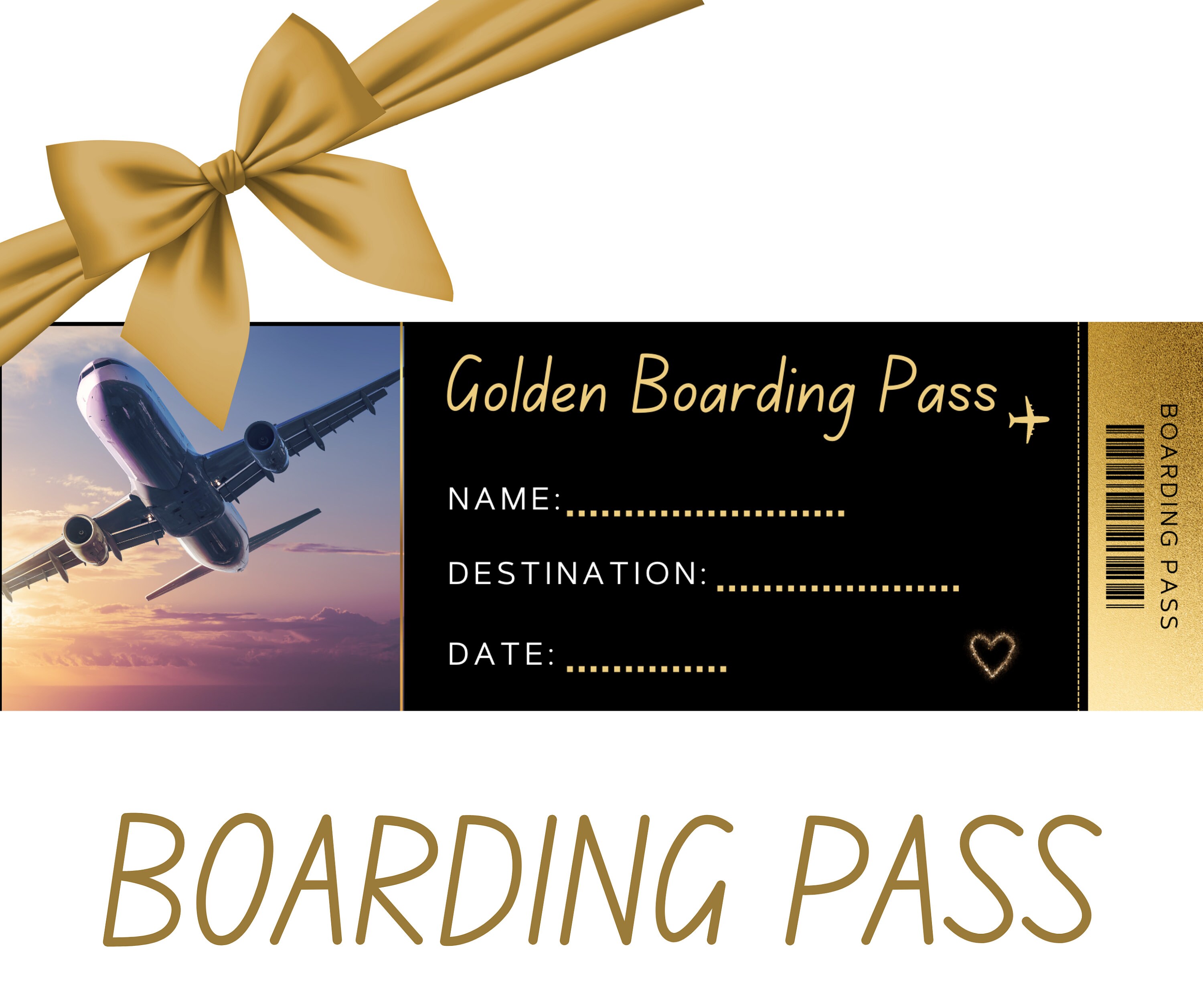 Printable Boarding Pass Template, Surprise Trip Reveal, Gift for Him ...