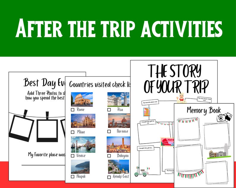 Italy Travel Activities, Kids Printable Worksheets for Italy ,coloring ...