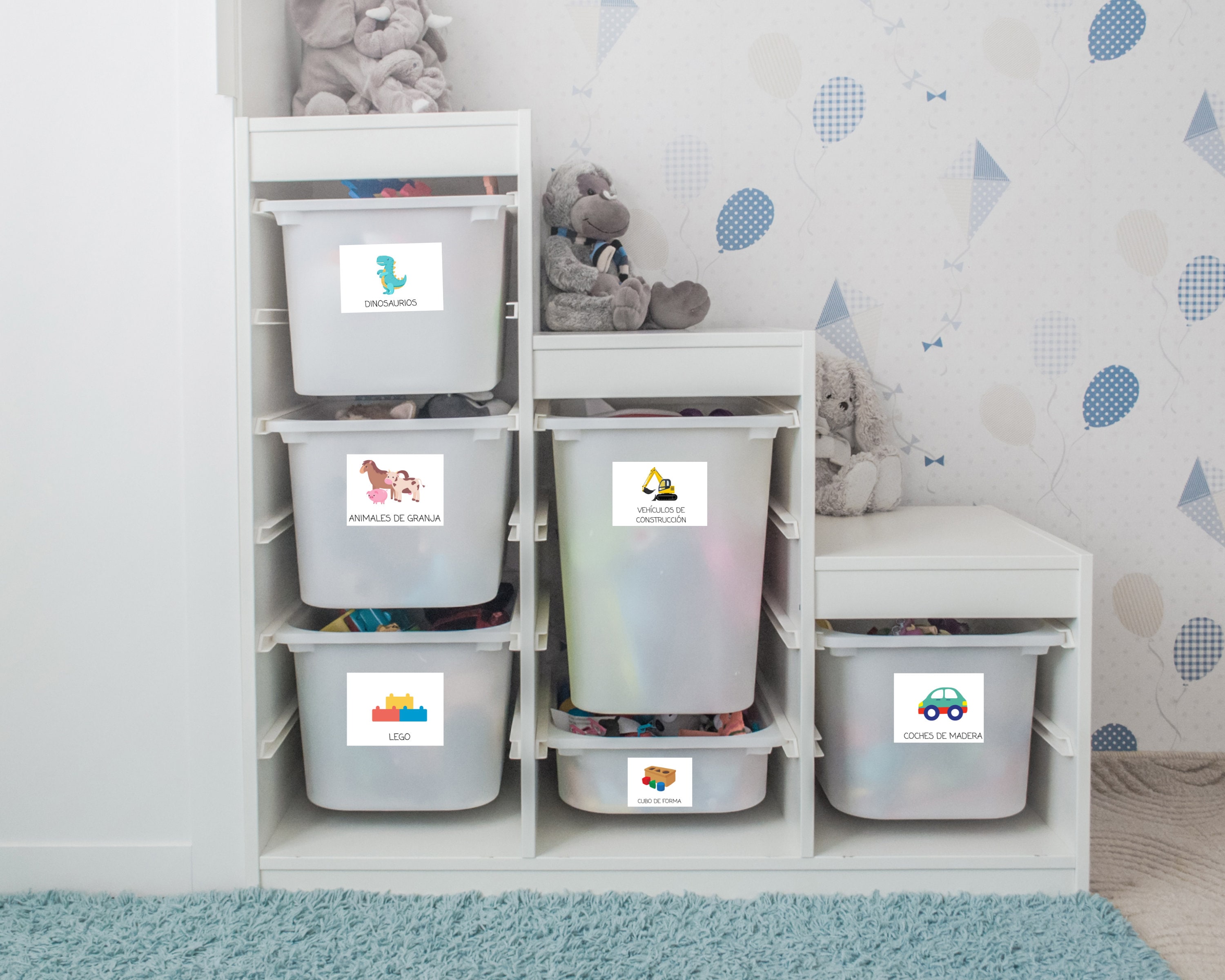 Toy Storage Labels Spanish, Etiquetas Español Niños, Toy Trofast Bin ...