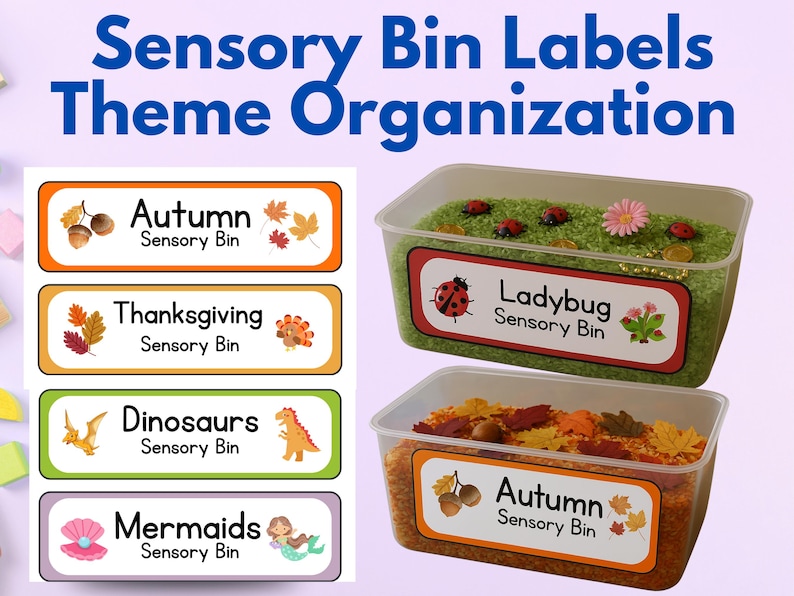 Sensory Bin Labels – 24 Printable Themes | Seasonal & Educational ...