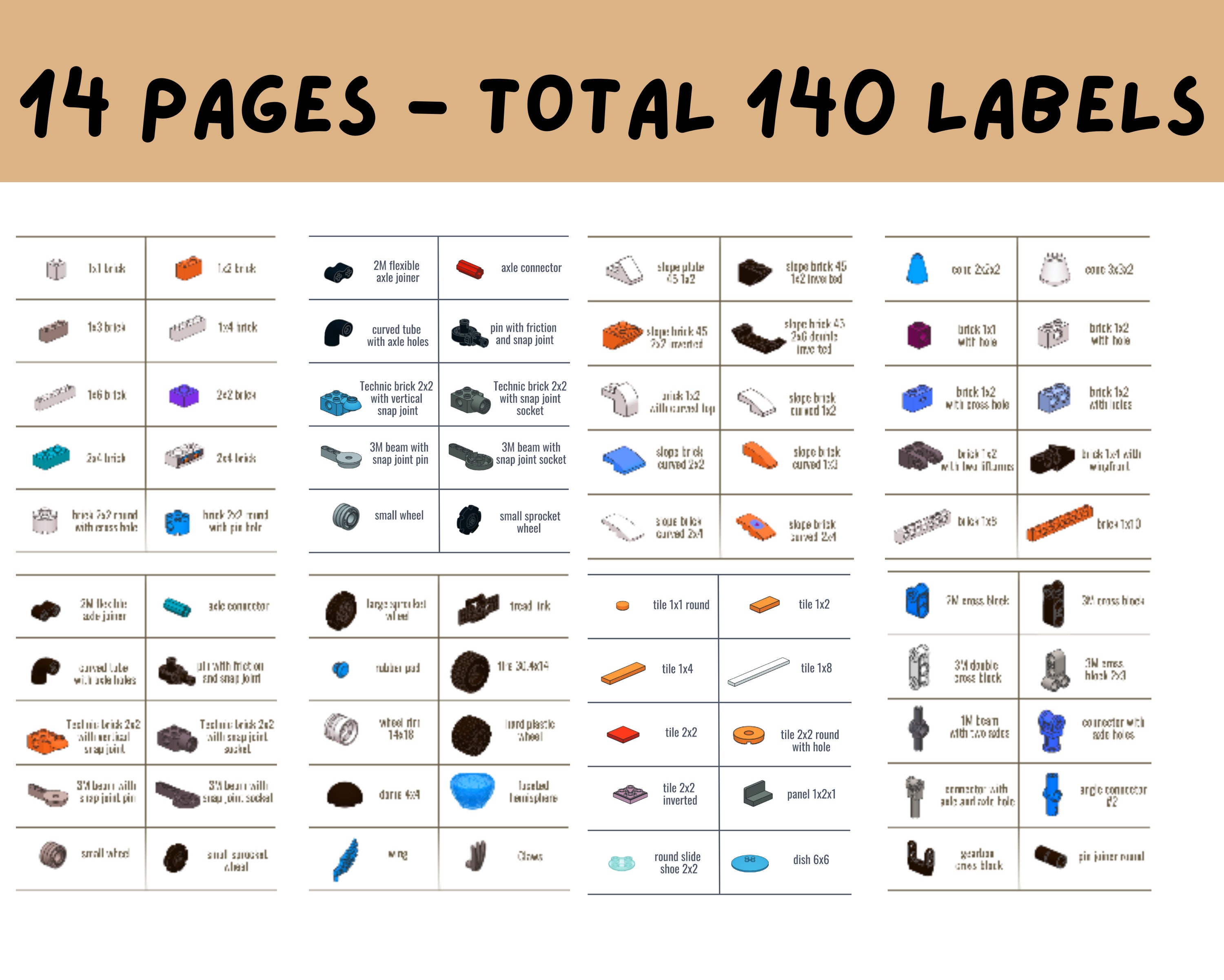 Building Bricks Organization Labels | Trofast Bin Storage | Bricks ...